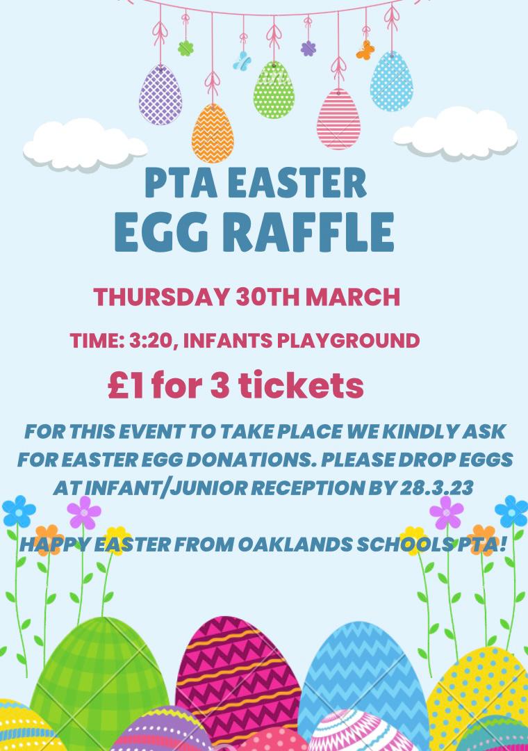 PTA Easter Egg Raffle – Oaklands Junior School